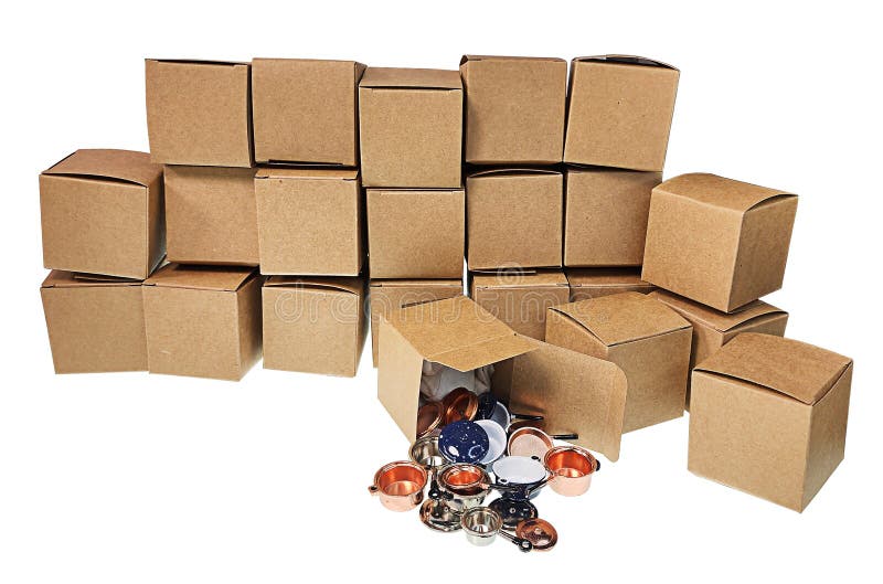 Packing or Unpacking stock image. Image of apartment - 300882571
