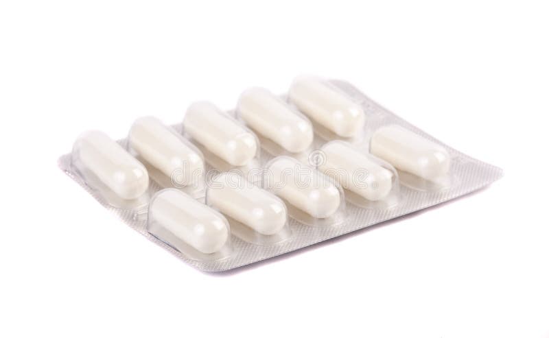 Packing of white tablets stock image. Image of vitamin - 24009527
