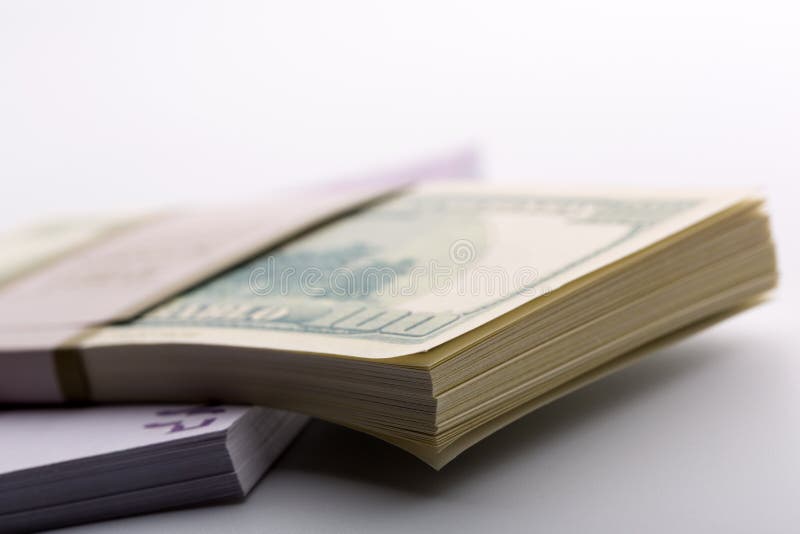 Packs of dollars and euros stock image. Image of concepts - 52347127