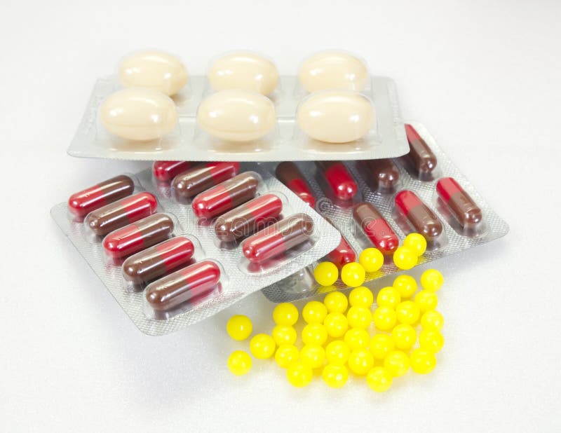 Medical Goods Isolated On White Stock Image - Image of capsule ...