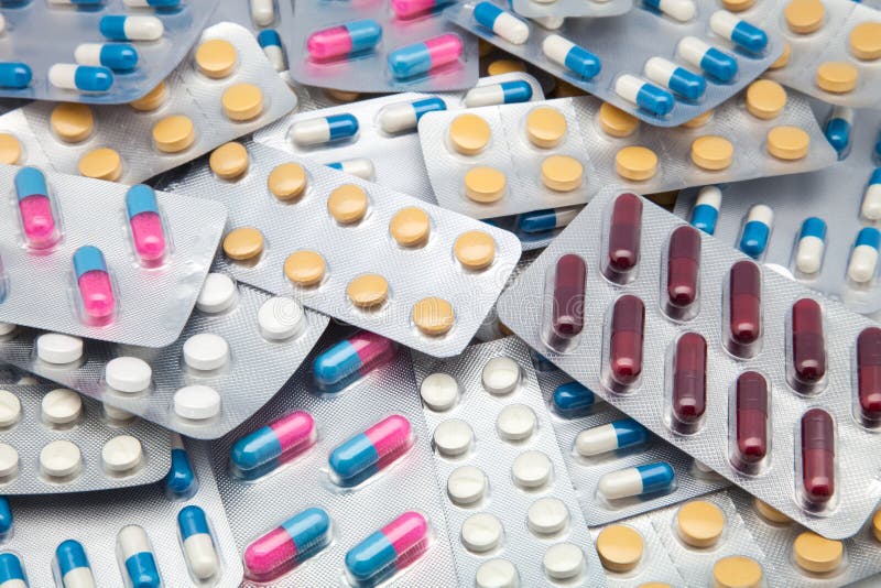 Packs of Pills and Capsules. Stock Photo - Image of tablets, industry ...