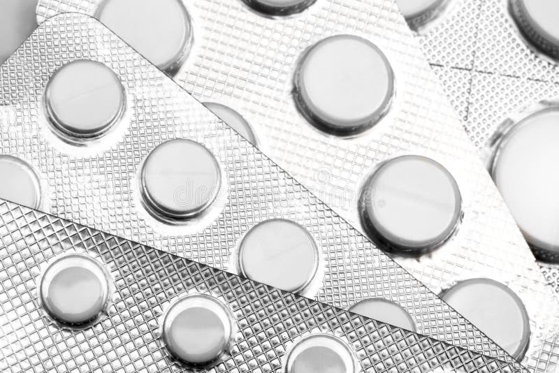 Packs of white tablets stock image. Image of pile, heap - 13320427