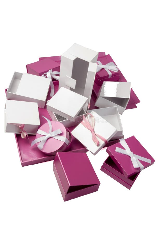 Packshot Set of Several Gift Packages Stock Image - Image of ivory ...