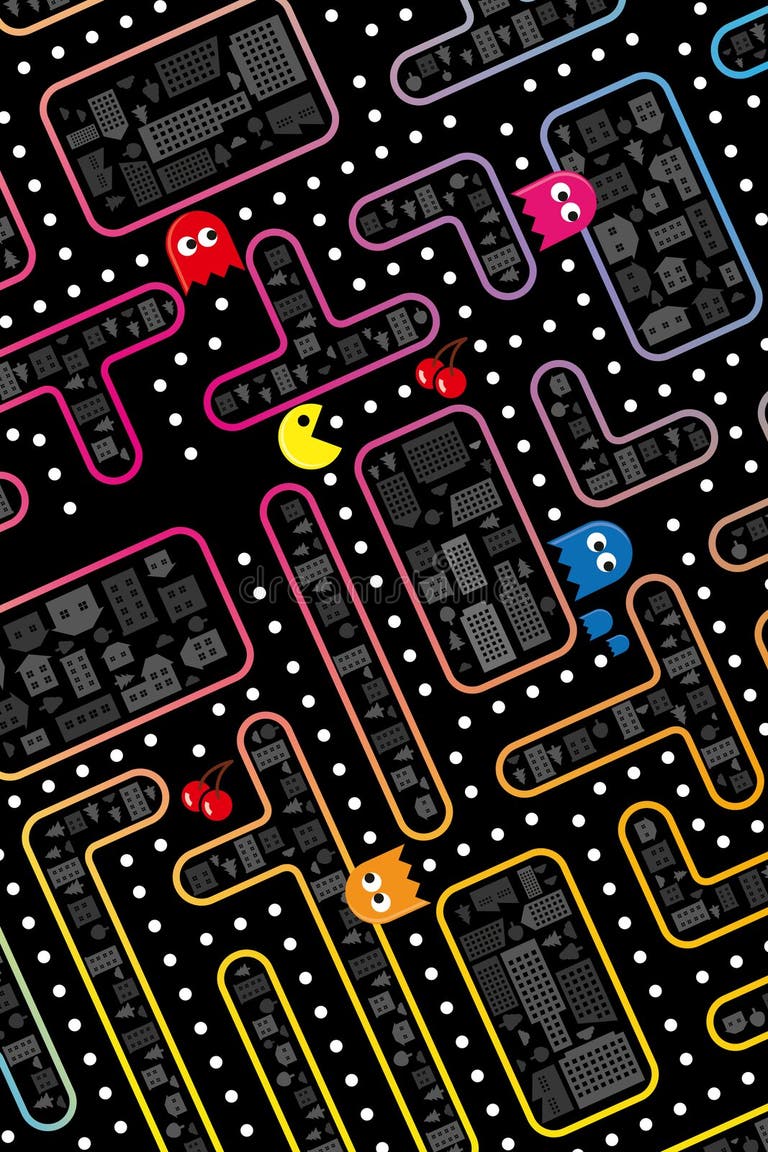 Pacman Ilustraciones Stock, Vectores, Y Clipart – (1,920 Ilustraciones ...
