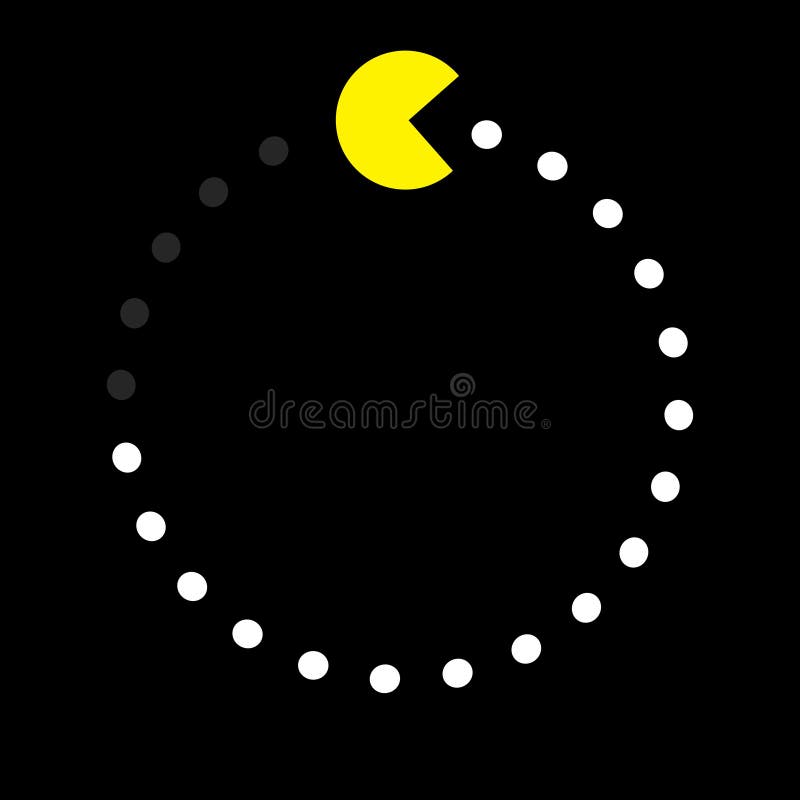 PacMan Eating White Balls Around. Retro Video Games. Editorial Image ...