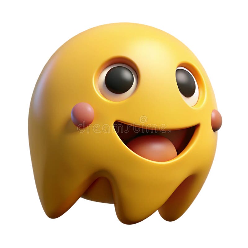 Pacman Ghost 3D Illustration Stock Illustration - Illustration of ...