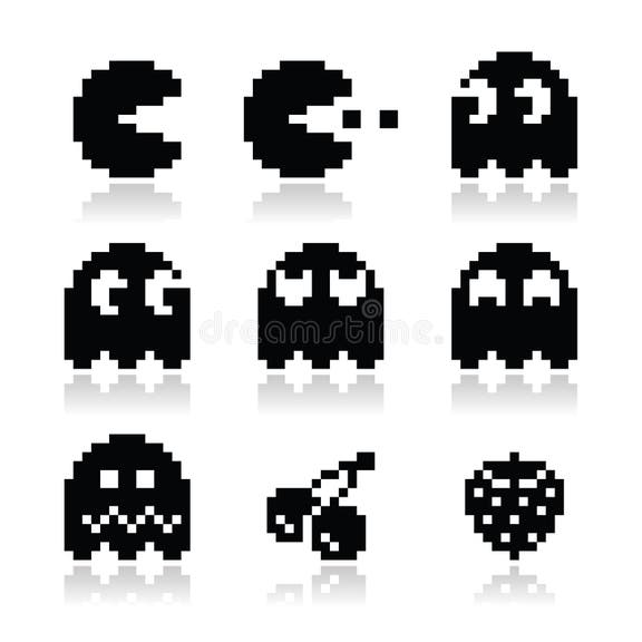 Pixel Pacman Stock Illustrations – 567 Pixel Pacman Stock Illustrations ...