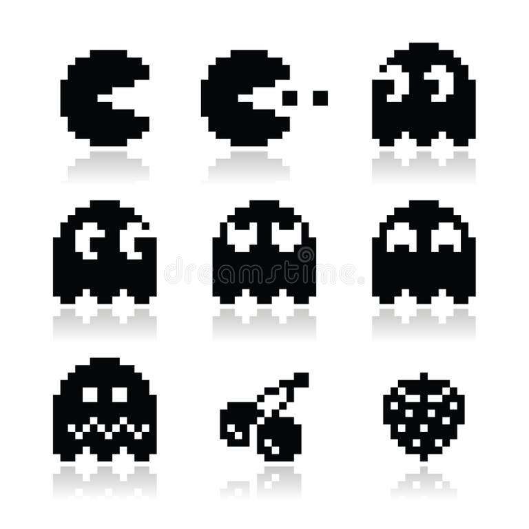 Pixelated Pacman Stock Illustrations – 305 Pixelated Pacman Stock ...