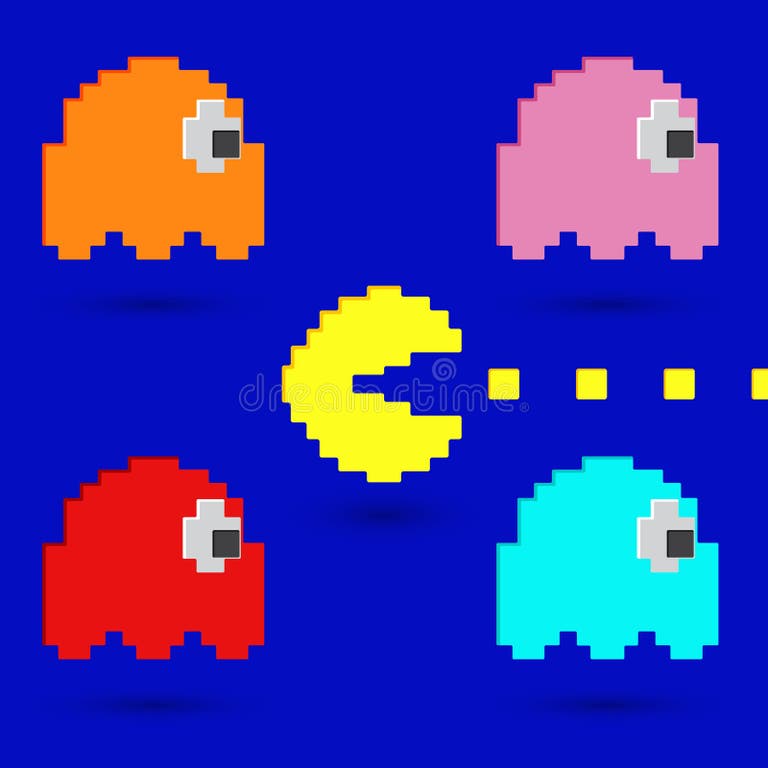 Pixelated Pacman Stock Illustrations – 307 Pixelated Pacman Stock ...