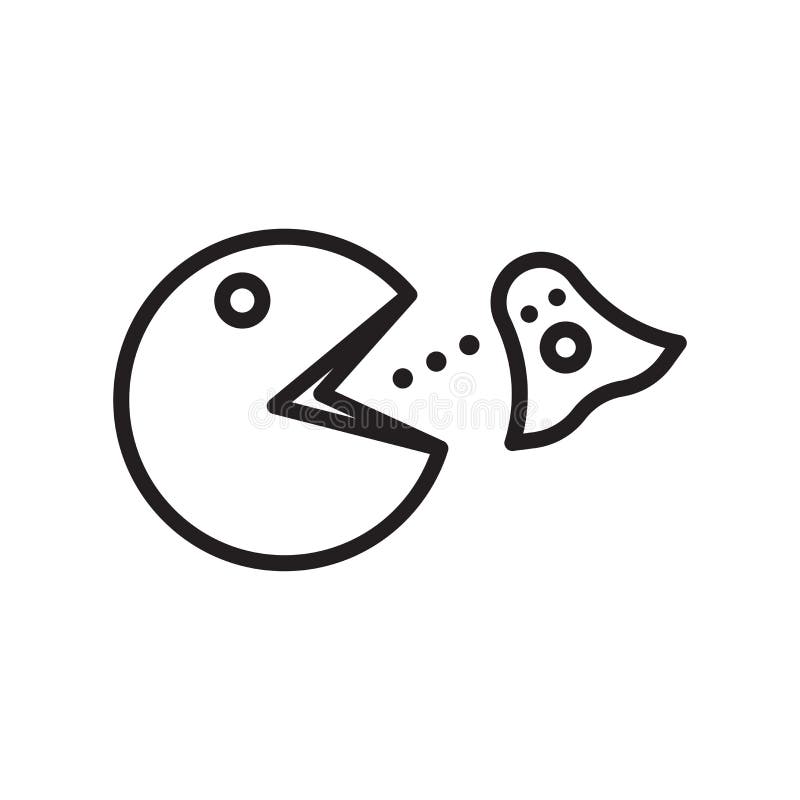 Pacman Icon Vector Sign and Symbol Isolated on White Background ...