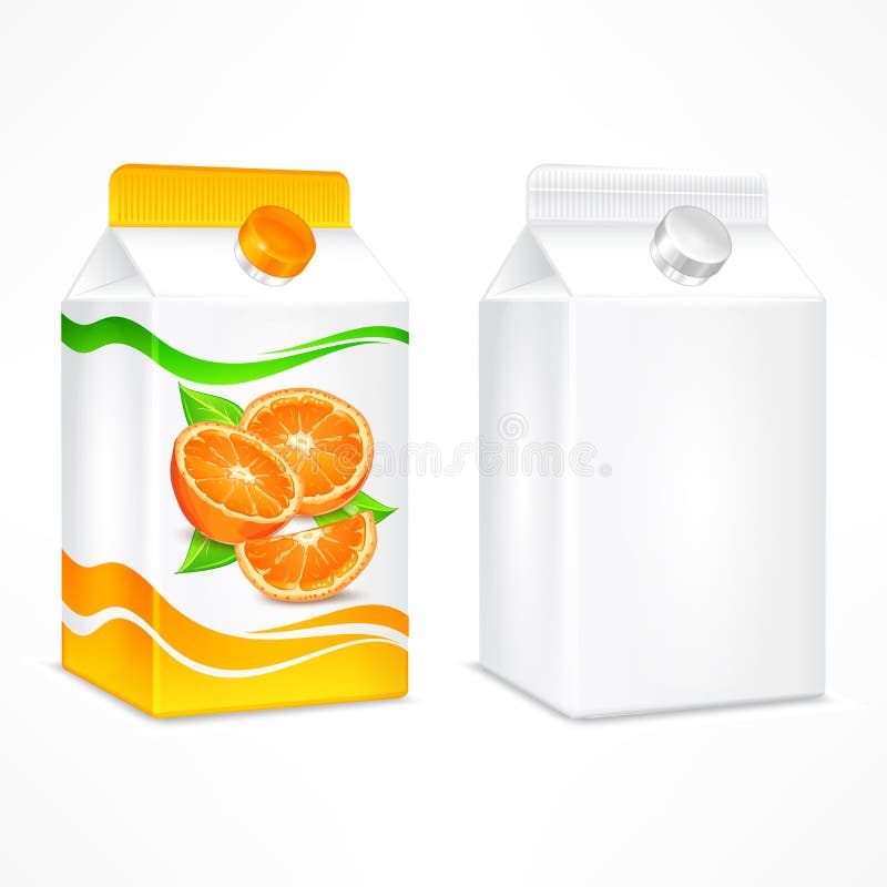 Pacotes Para O Sumo De Laranja Ilustração do Vetor - Ilustração de ...
