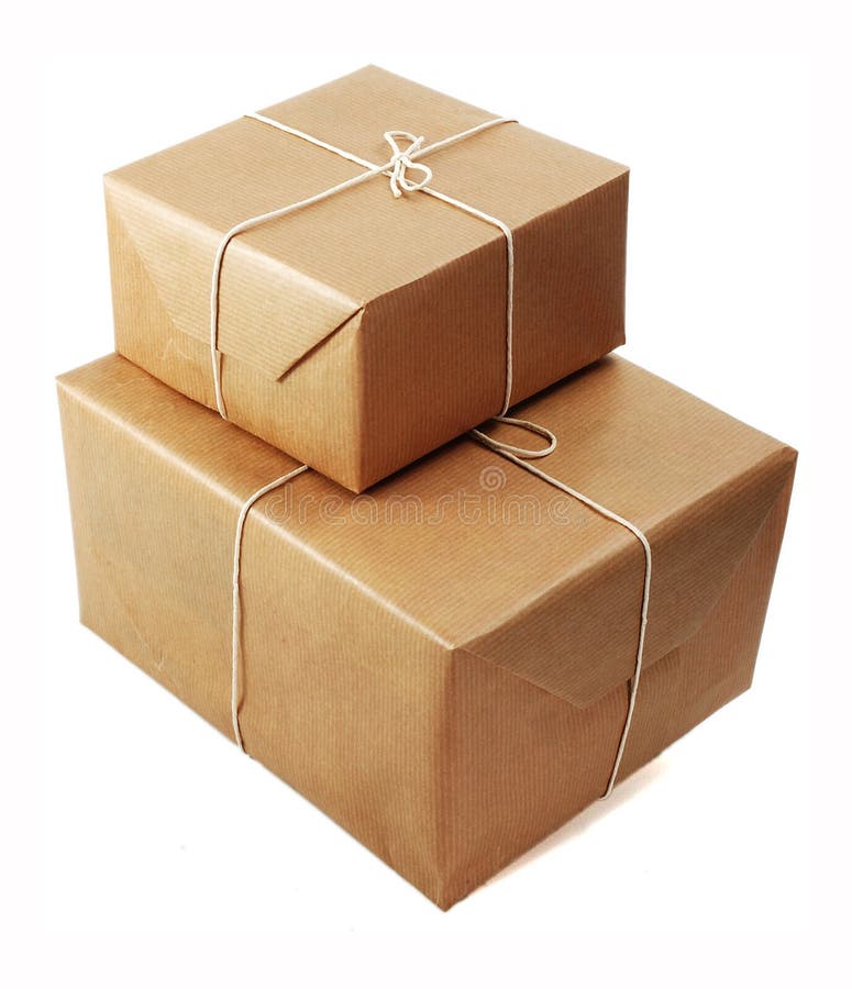 Pacotes de Brown imagem de stock. Imagem de entrega, marrom - 6133209
