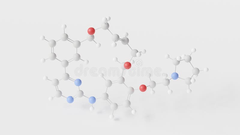 Pacritinib Molecule 3d, Molecular Structure, Ball and Stick Model ...