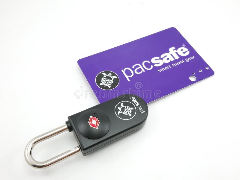 Pacsafe TSA Padlock and Card in the Philippines Editorial Stock Photo ...