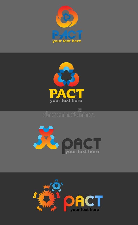 Pact logo, illustration stock vector. Illustration of name - 163025790