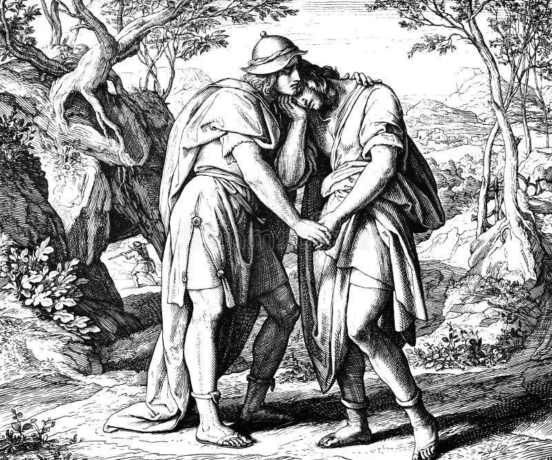 Pacto Entre David Y Jonatán Foto de archivo - Imagen de pacto, grabado ...