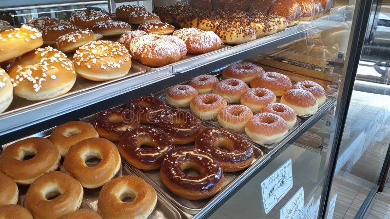 Paczki Day Delicious Assorted Donuts Display in Bakery for Dessert ...