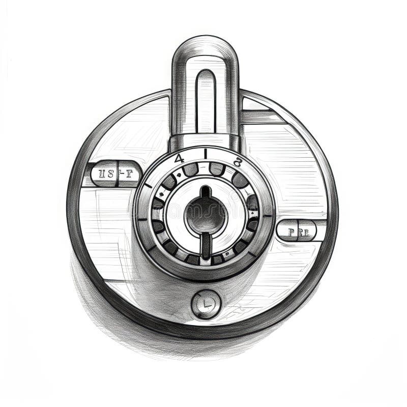 Pad Combination Lock Ai Generated Stock Photo - Image of secure ...