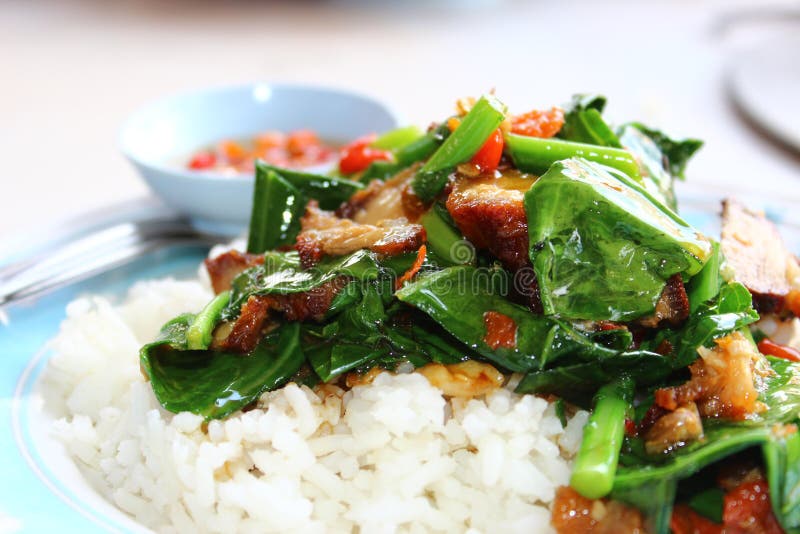 Pad Ka Na Moo Krob Thaifood Stock Image - Image of recipe, restaurant ...