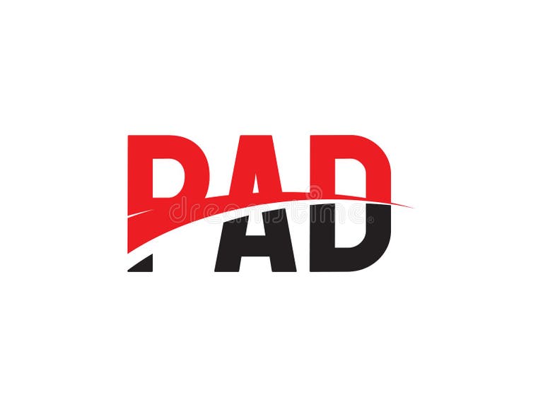 PAD Letter Initial Logo Design Vector Illustration Stock Vector ...