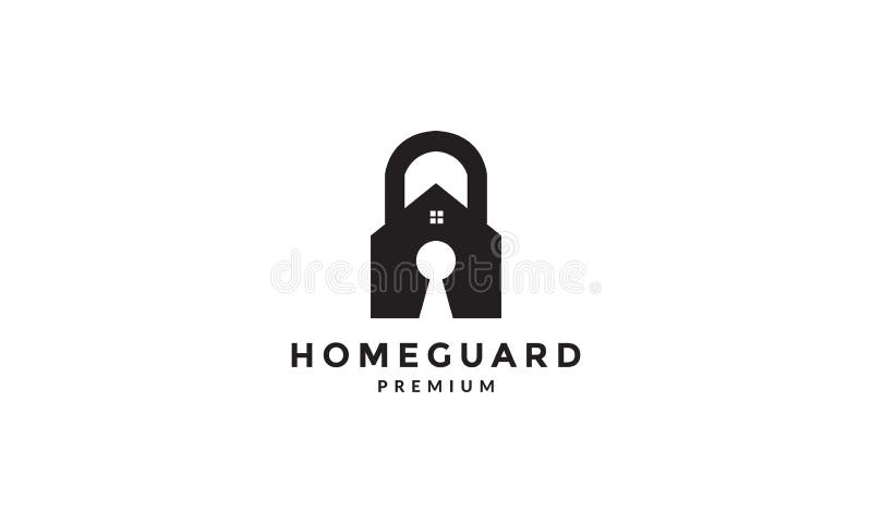 Pad Lock with Home Secure Logo Symbol Vector Icon Illustration Graphic ...