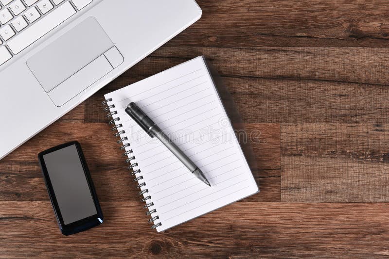 Pad Pen Laptop Phone stock photo. Image of work, cell - 64697084