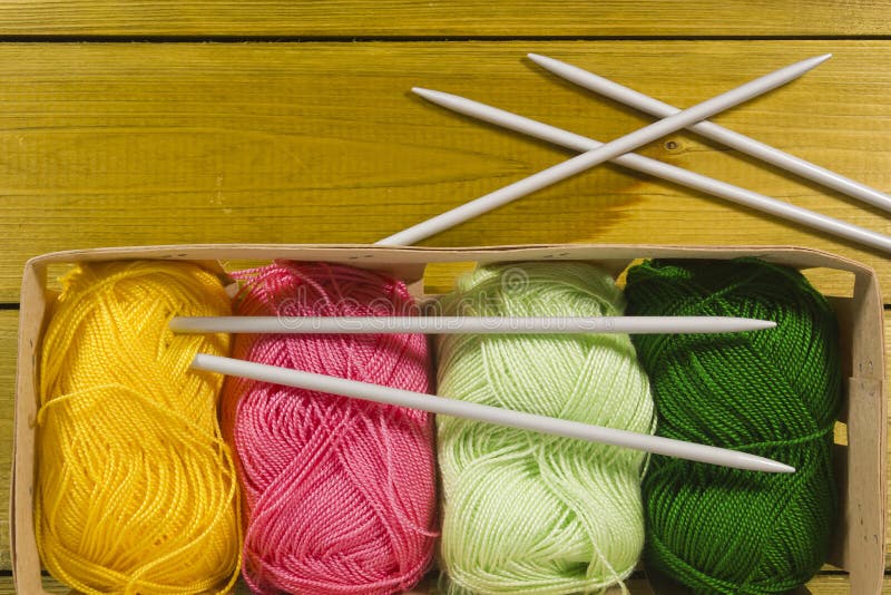 Pad with Suite for Knitting Stock Image - Image of feathery, hasp: 68774451