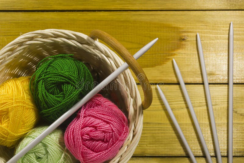 Pad with Suite for Knitting Stock Photo - Image of downy, fleecy: 68867292