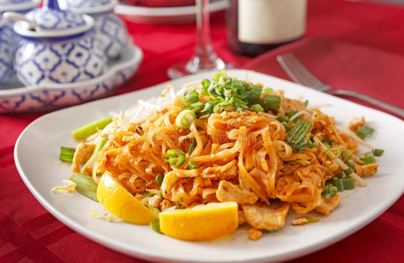 Pad Thai stock photo. Image of thai, asian, plate, cultural - 40925960