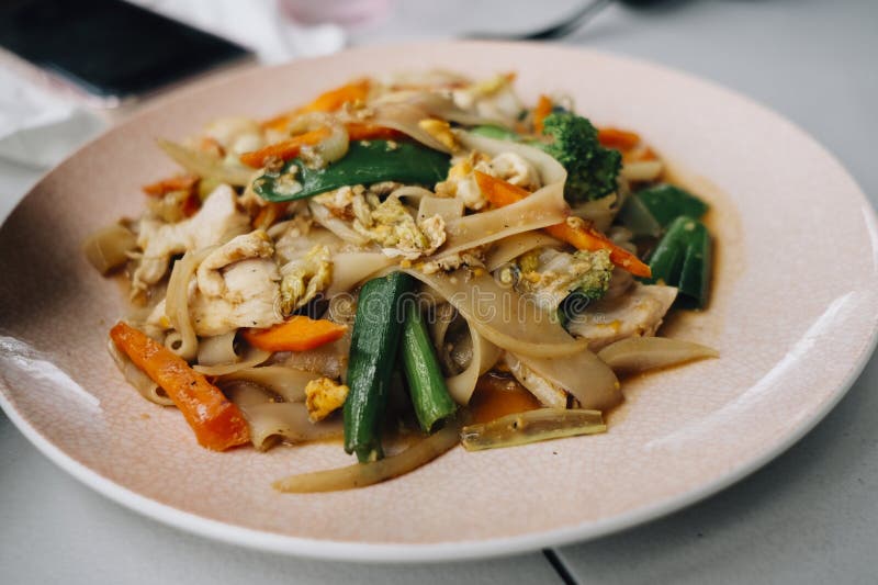 Pad thai in the restaurant stock photo. Image of noodle - 279277784