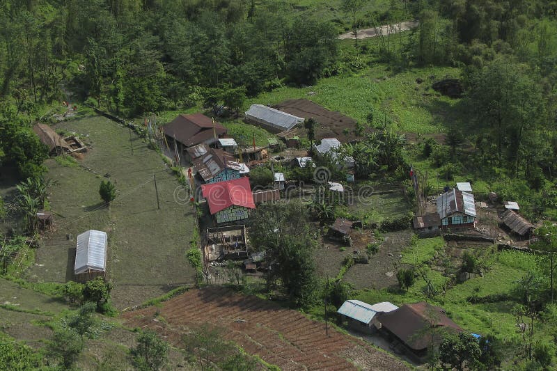Padamchen Village, Sikkim. Himalayan Mountain Slope, India Stock Photo ...