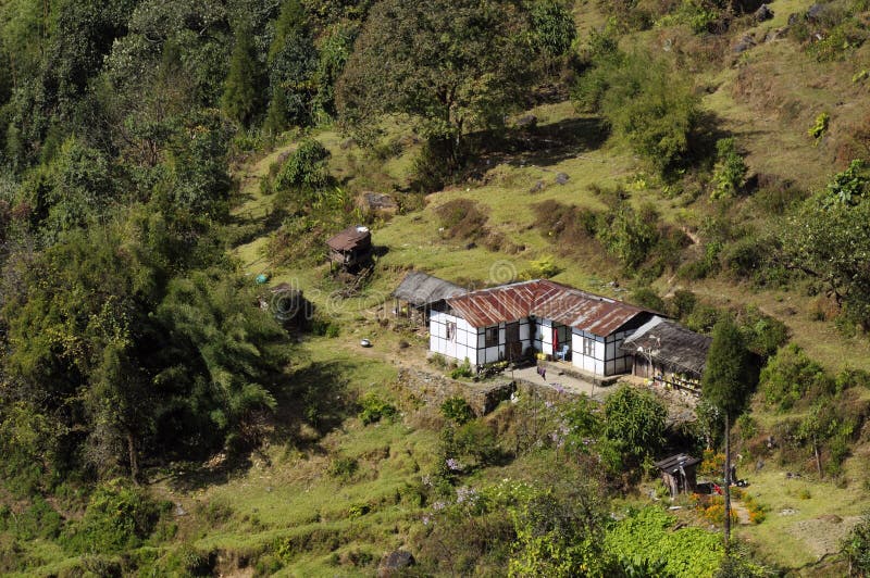 Padamchen village, Sikkim stock photo. Image of hill - 34487502