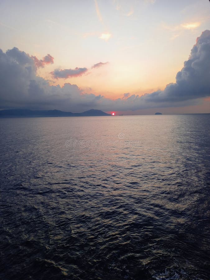Padang bay Bali sunset stock photo. Image of screenshot - 268158154