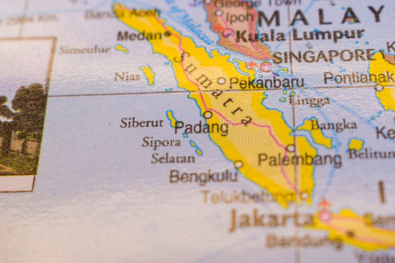 Padang on the World Map-Geo Political Map Stock Illustration ...