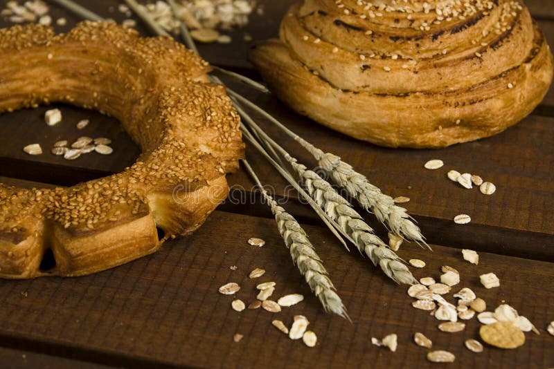 Padaria e orelhas do trigo imagem de stock. Imagem de cozedura - 4563723