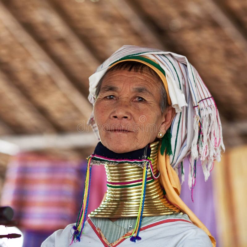 Padaung Tribe woman editorial photography. Image of colourful - 18447562