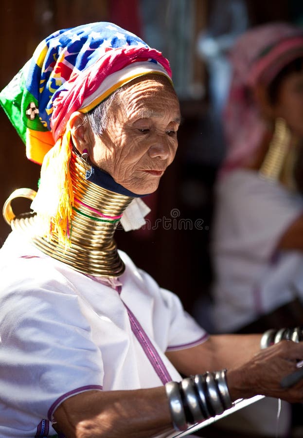 Long-Neck Woman, Myanmar editorial photo. Image of coils - 68522736