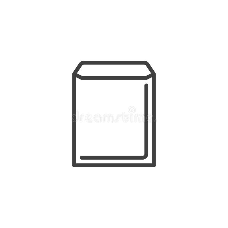 Padded Envelope line icon stock illustration. Illustration of icon ...