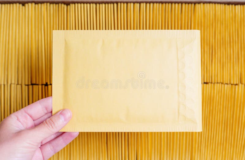 Padded Envelopes Manufacturing and Quality Control Stock Photo - Image ...