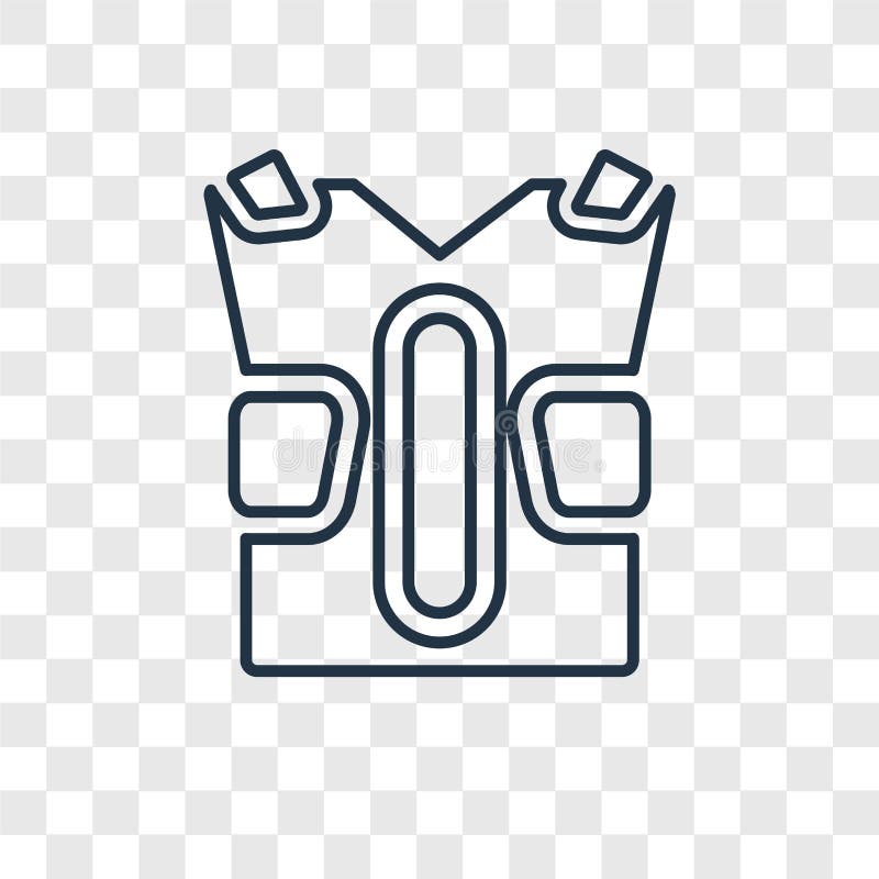 Padded Shirt Concept Vector Linear Icon Isolated on Transparent Stock ...
