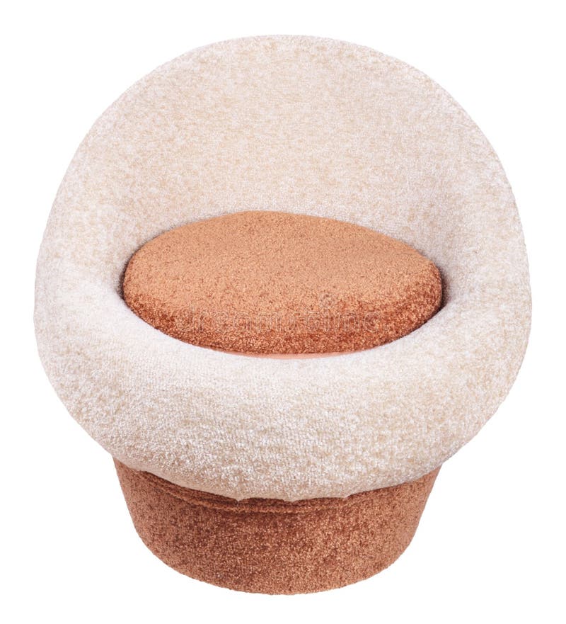 Padded Stool, Isolated on a White Stock Image - Image of comfortable ...