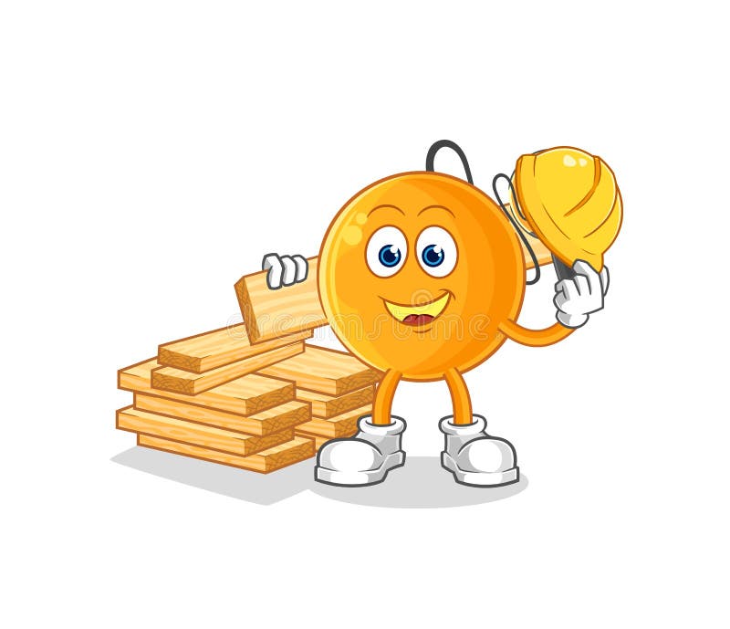 Paddle Ball Builder Vector. Cartoon Character Stock Vector ...