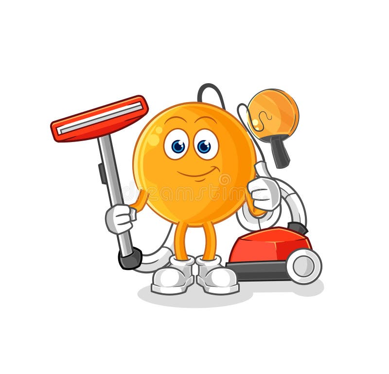 Paddle Ball Clean with a Vacuum . Character Vector Stock Vector ...