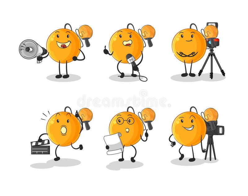 Paddle Ball Entertainment Group Character. Cartoon Mascot Vector Stock ...