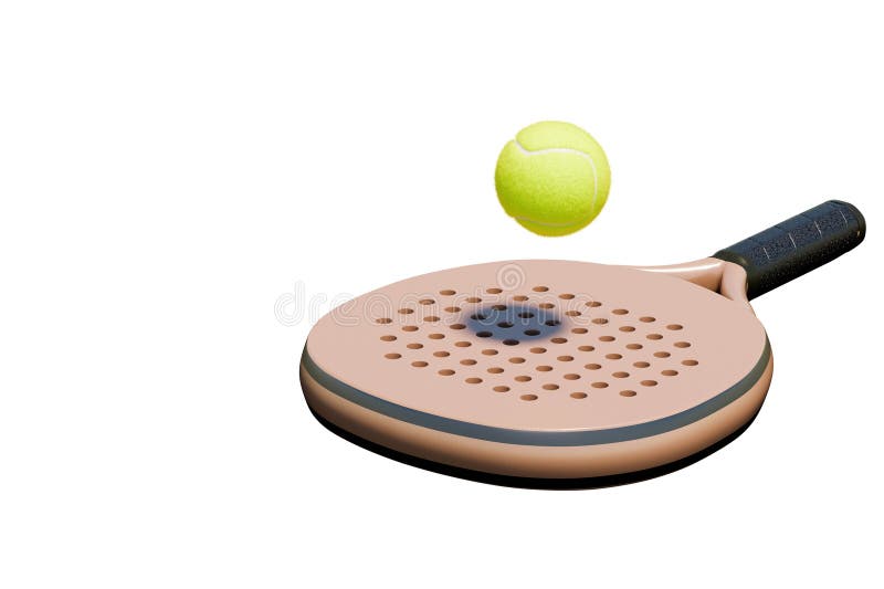 A Paddle and Ball Ready for a Game of Padel Tennis Stock Illustration ...