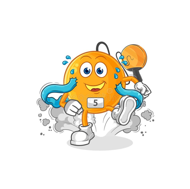 Paddle Ball Runner Character Stock Illustrations – 2 Paddle Ball Runner ...