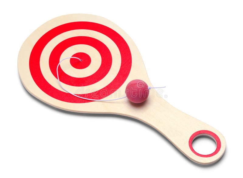 Paddle Ball stock image. Image of isolated, wood, playing - 101514081