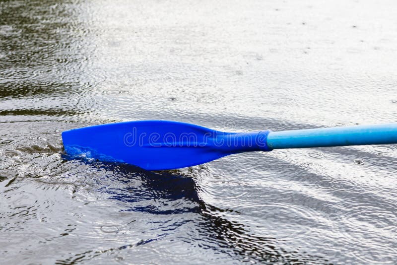 Paddle Blade in Water during Boating on the Pond Stock Image - Image of ...
