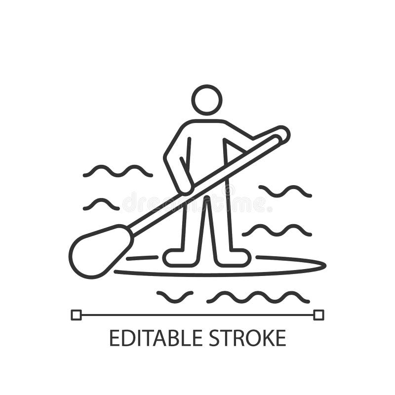 Paddle Board Line Drawing Stock Illustrations – 121 Paddle Board Line ...
