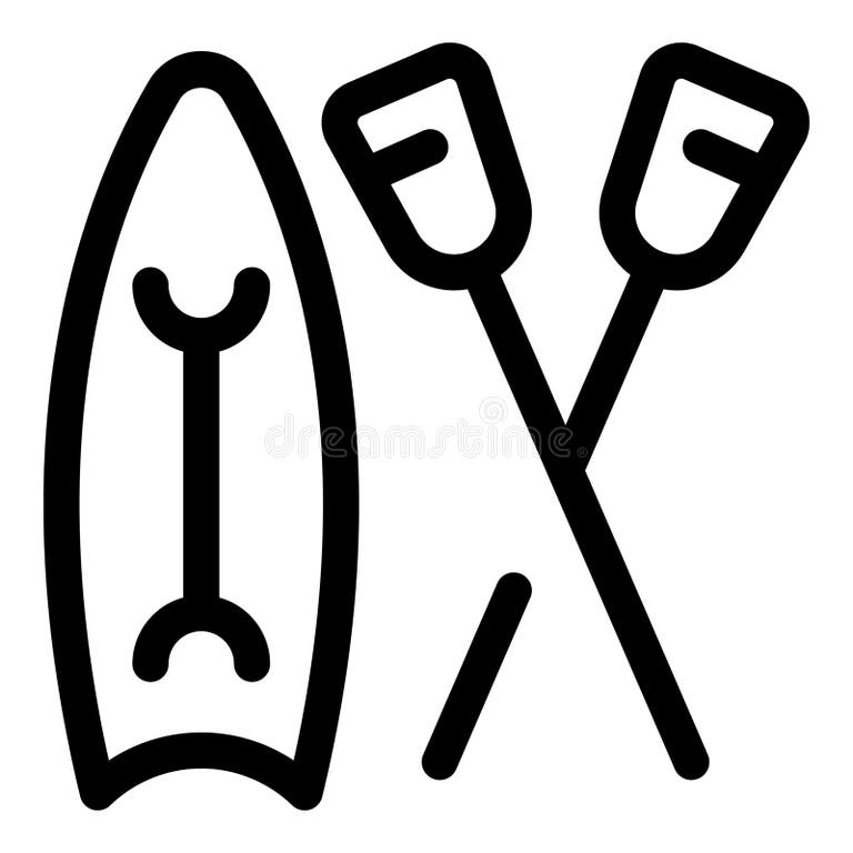 Paddle Board Line Drawing Stock Illustrations – 121 Paddle Board Line ...